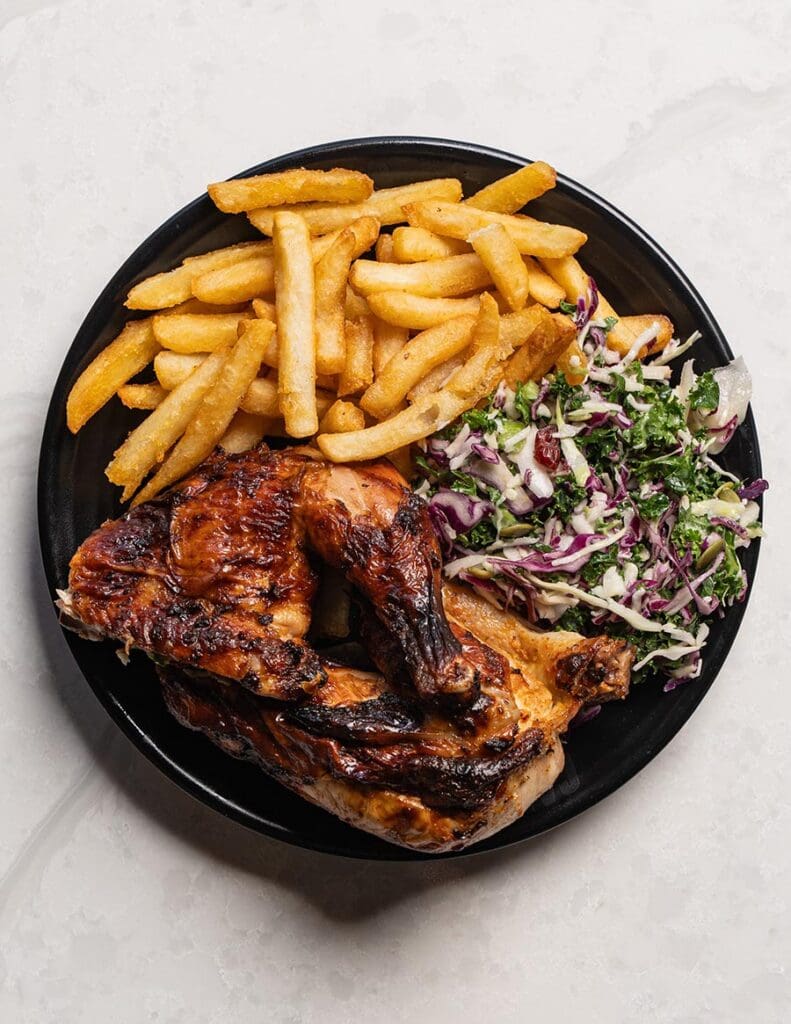 Half Chicken with 1 or 2 Sides - Camy's Chargrill Chicken Restaurants