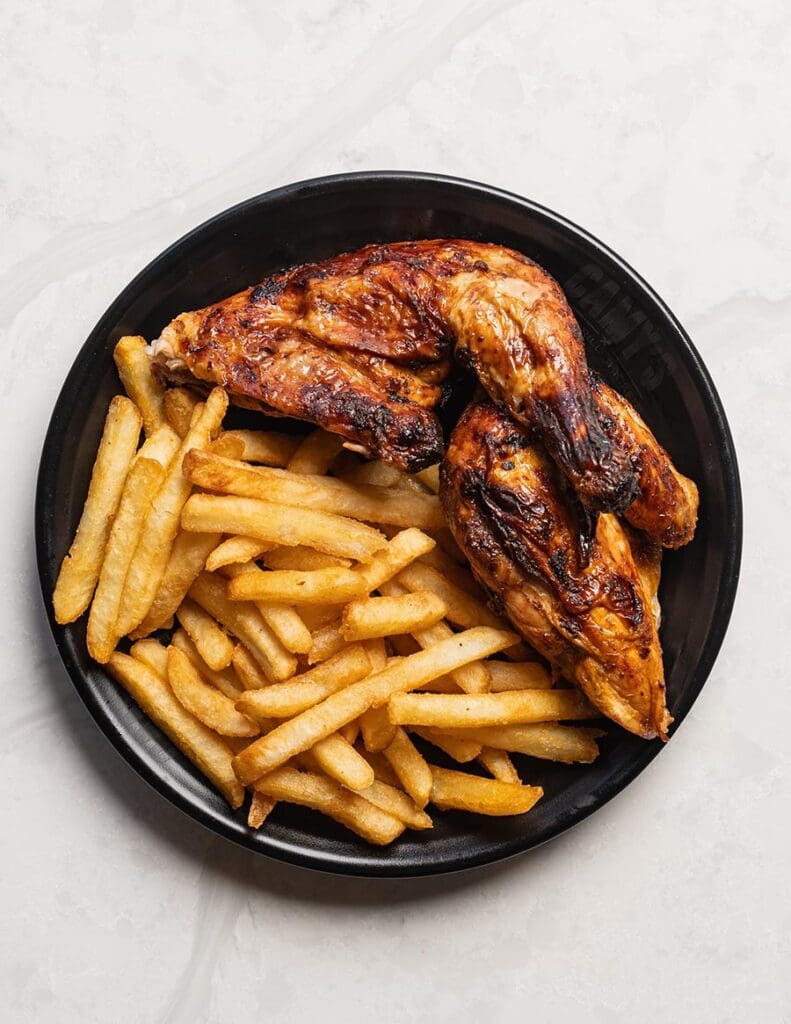 Half Chicken with Chips - Camy's Chargrill Chicken Restaurants